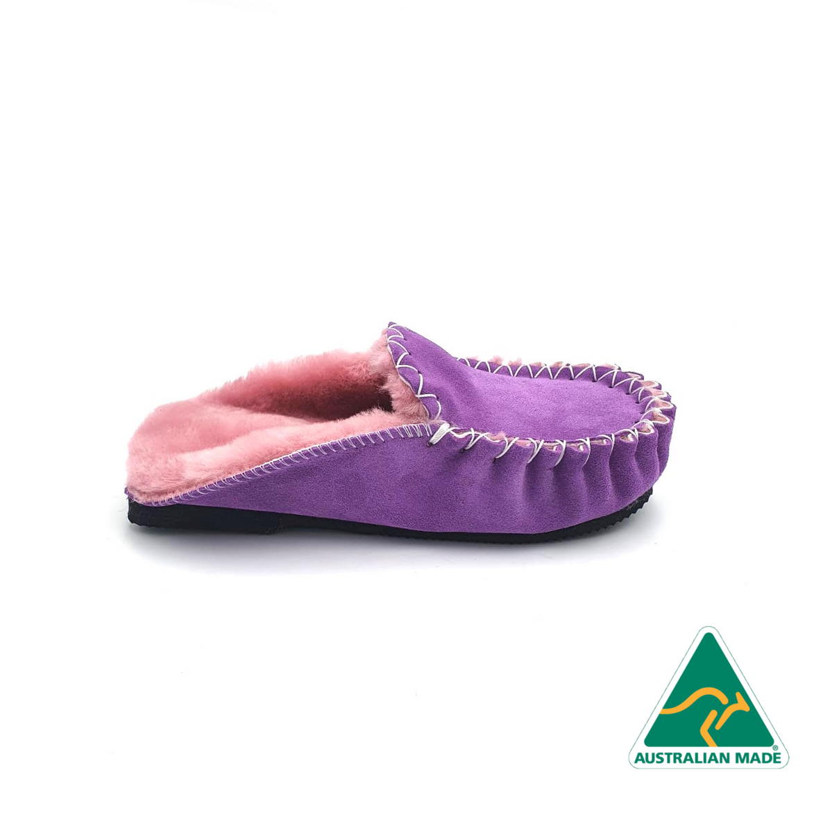 Purple & Pink Moccasin Scuffs – Mickey's Moccasins & Sheepskin Products